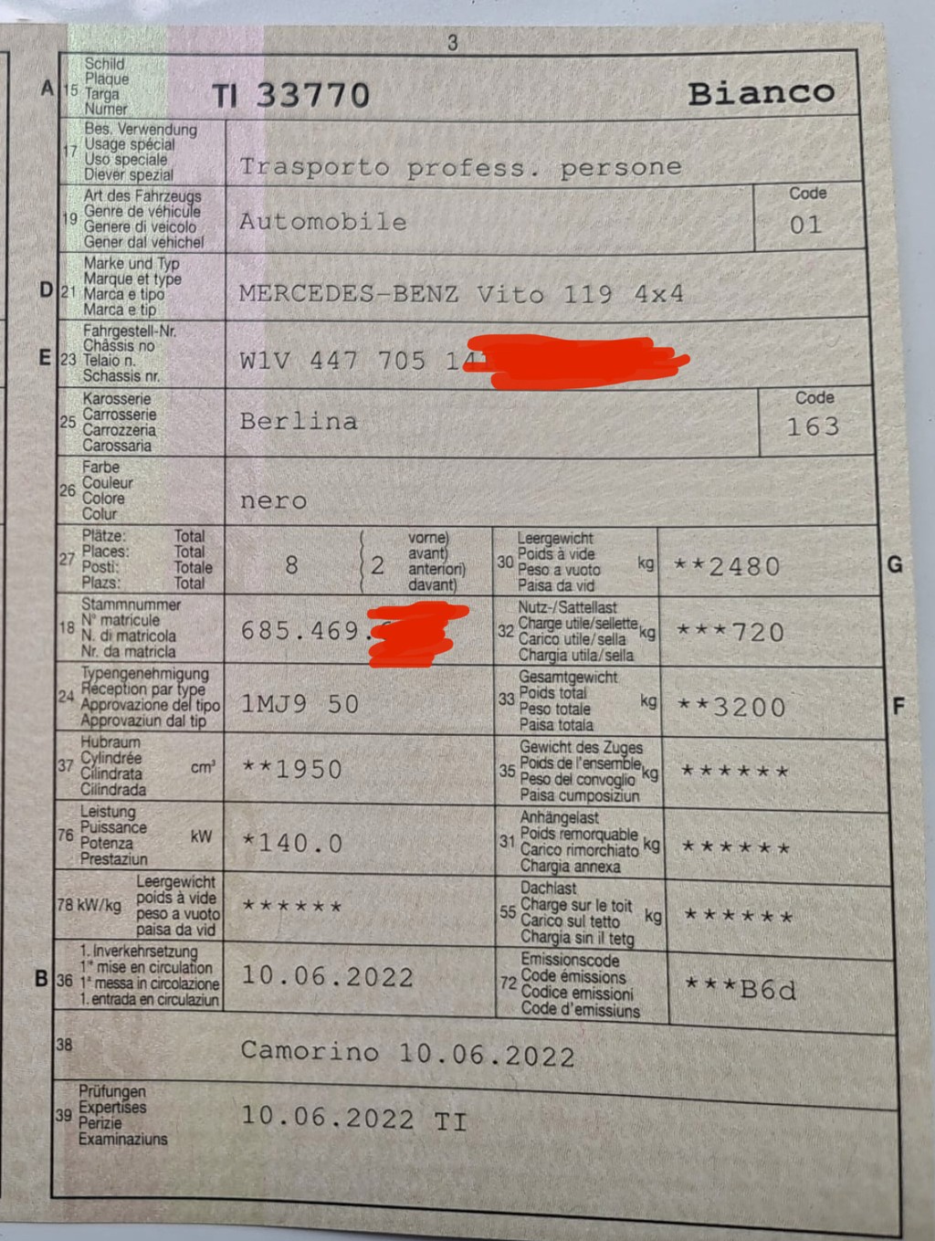 MERCEDES-BENZ Minivan Extralang 4Matic *8 posti *FULL OPTIONAL ...